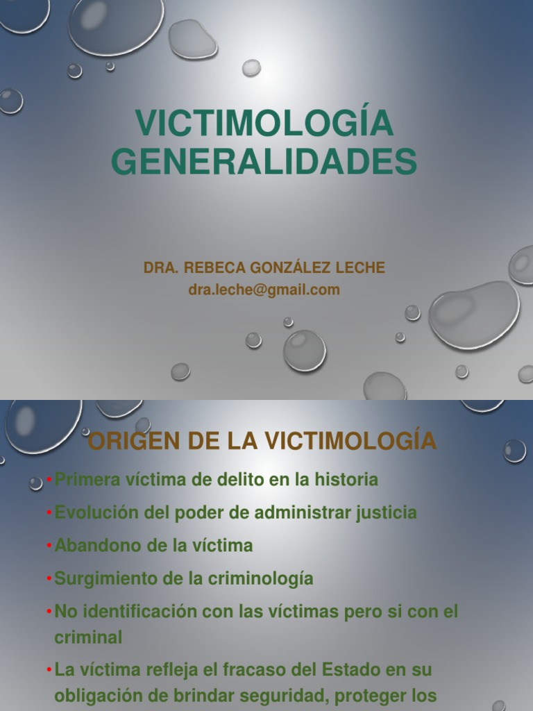Generalidades Victimología | PDF