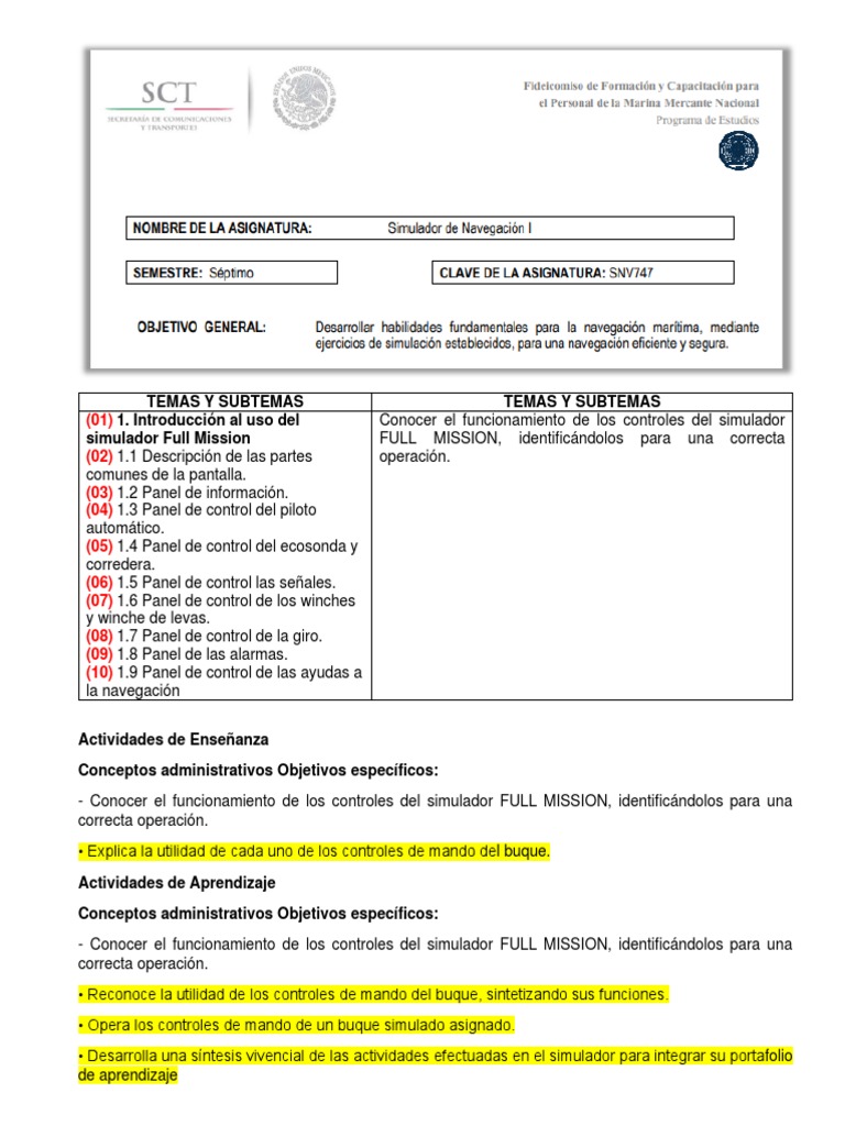 Introducción Al Uso Del Simulador Full Mission | PDF | Simulación