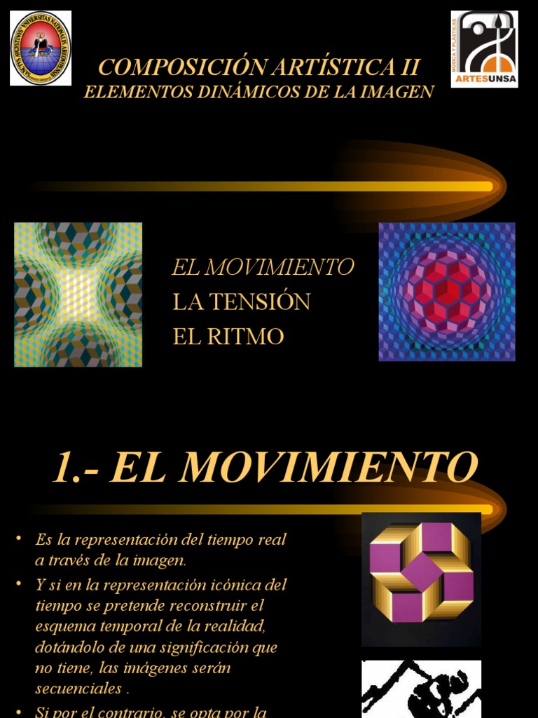 Elementos Dinámicos en Composición Artística | PDF | Ritmo | Abstracción