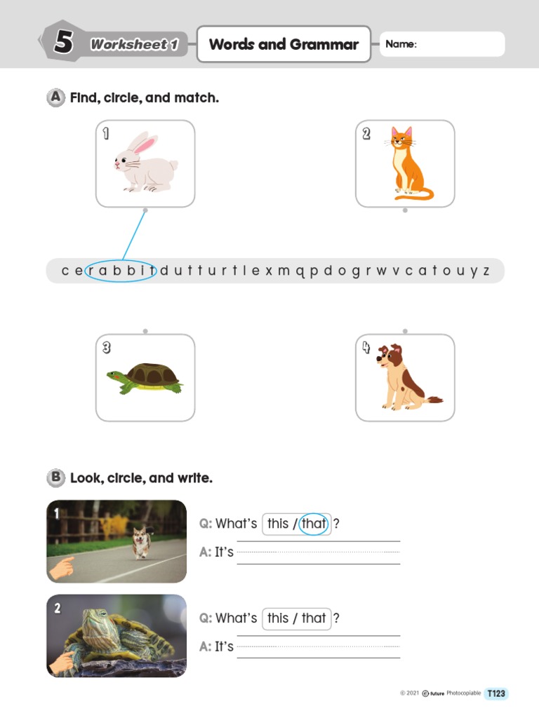 Let - S Smile 1 - Worksheet - Unit 5 | PDF