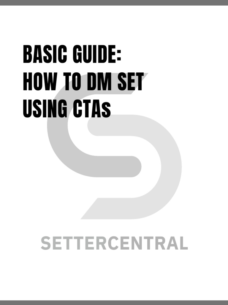HOW TO DM SET FROM CTAs | PDF
