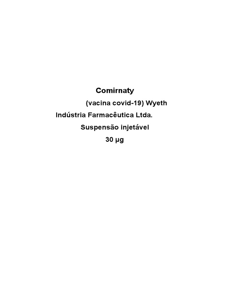 Bula Da Vacina Pfizer | PDF | Vírus | Gravidez