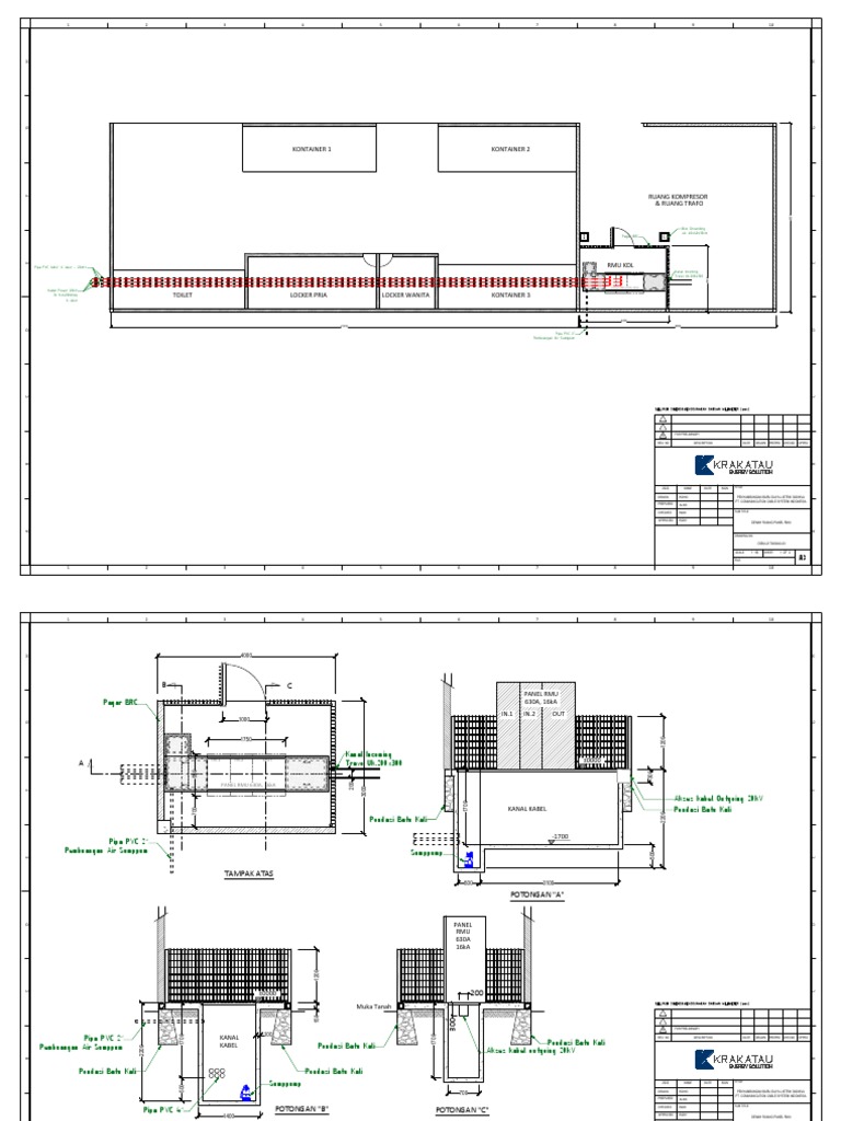Drawing Lantai Ruang RMU - CCSI-1 | PDF
