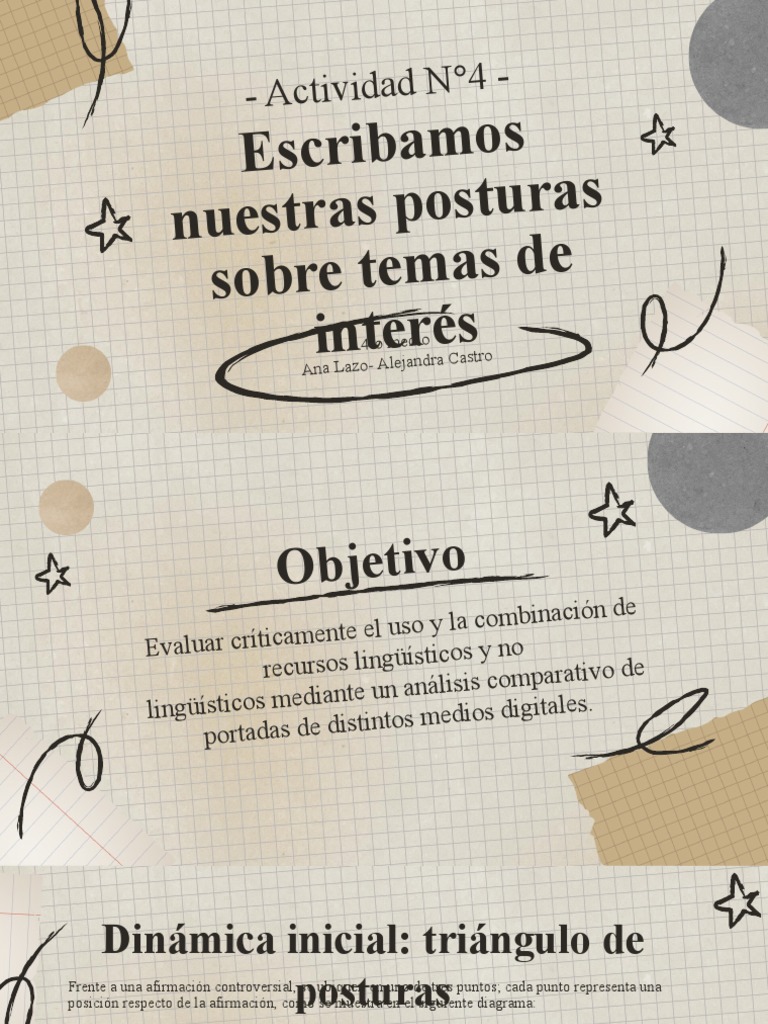 Actividad N°4 Escribamos Nuestras Posturas Sobre Temas de Interés | PDF