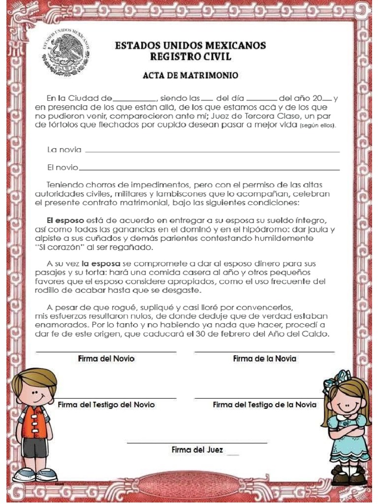 Acta de Matrimonio Kermes | PDF Acta de Matrimonio Kermes | PDF