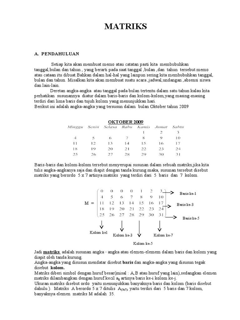 Materi Matriks | PDF