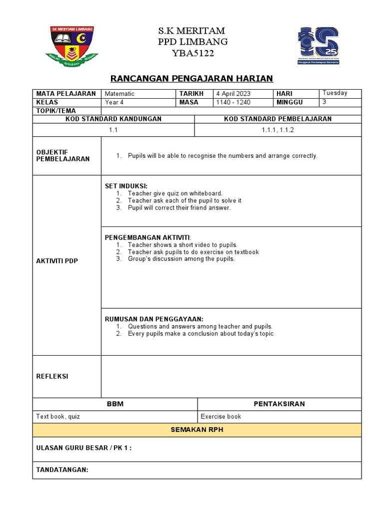 Year 4 Math Lesson Plan 4/4/23 | PDF | Career & Growth