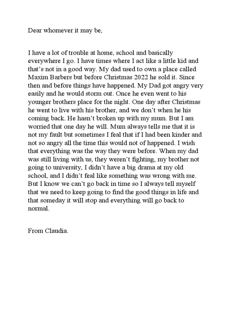 A Special Letter. | PDF