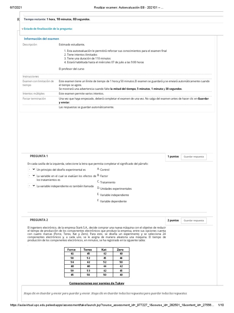 Realizar Examen - Autoevaluación EB - 202101 - .. | PDF