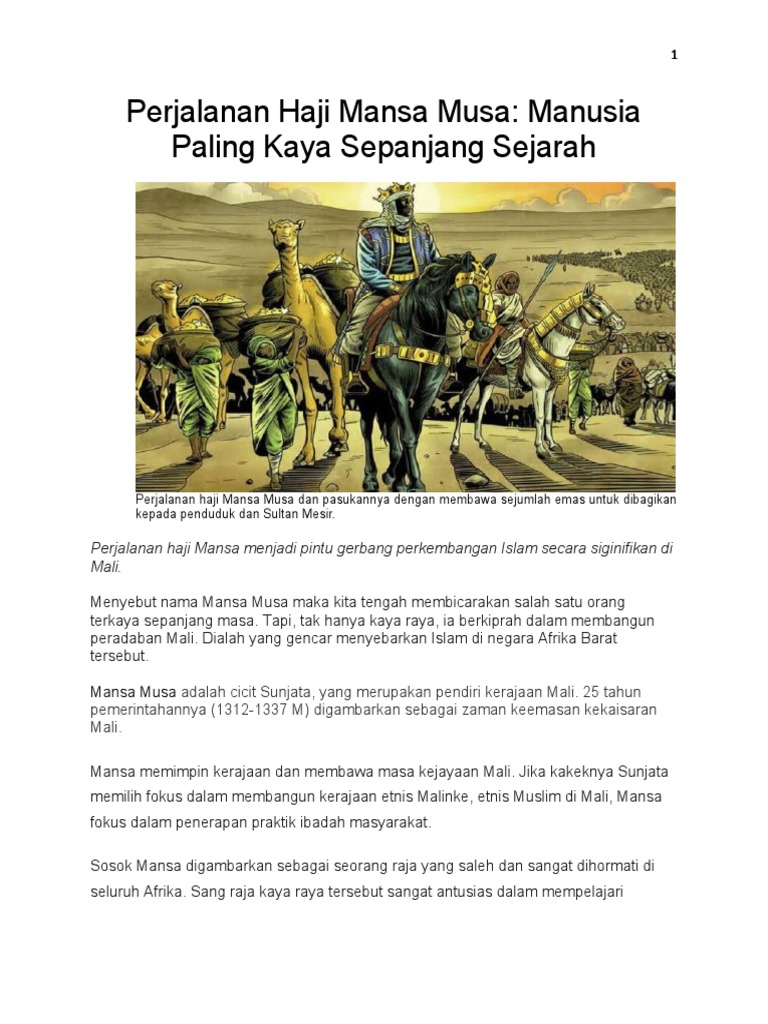 Mading Perjalanan Haji Mansa Musa | PDF