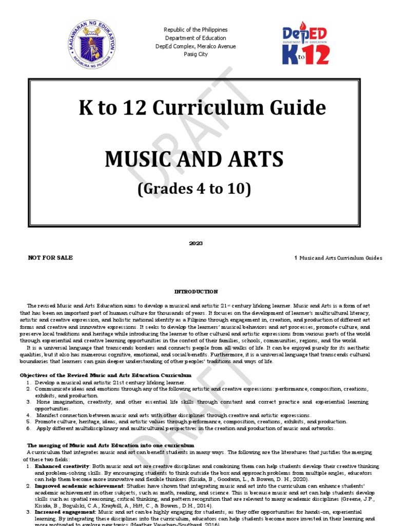 Curriculum Guide - MUSIC - ART - PDF | PDF