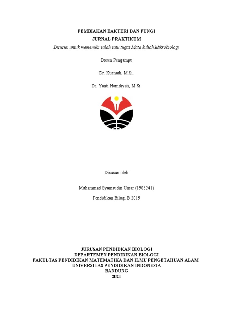 M. Syamsudin - 1906241 - Pembiakan Bakteri Dan Fungi | PDF M. Syamsudin - 1906241 - Pembiakan Bakteri Dan Fungi | PDF