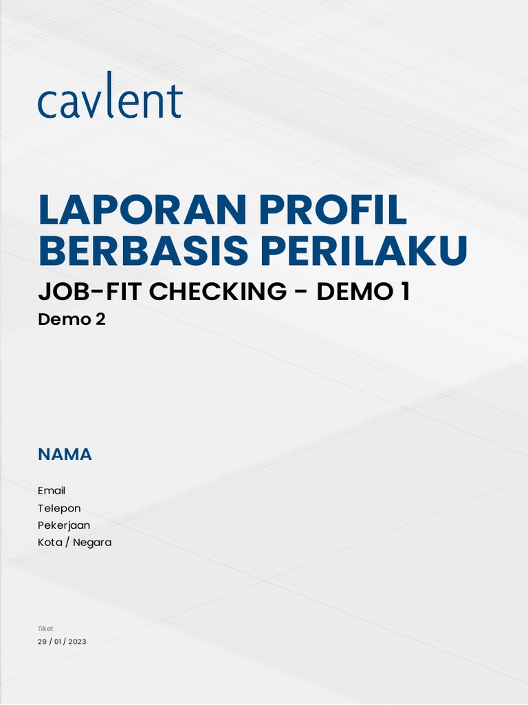 Cavlent Custom Job-Fit Checking | PDF