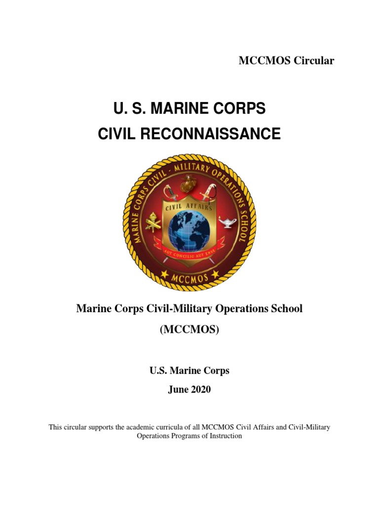 Civil Reconnaissance Circular | PDF | Reconnaissance | Information