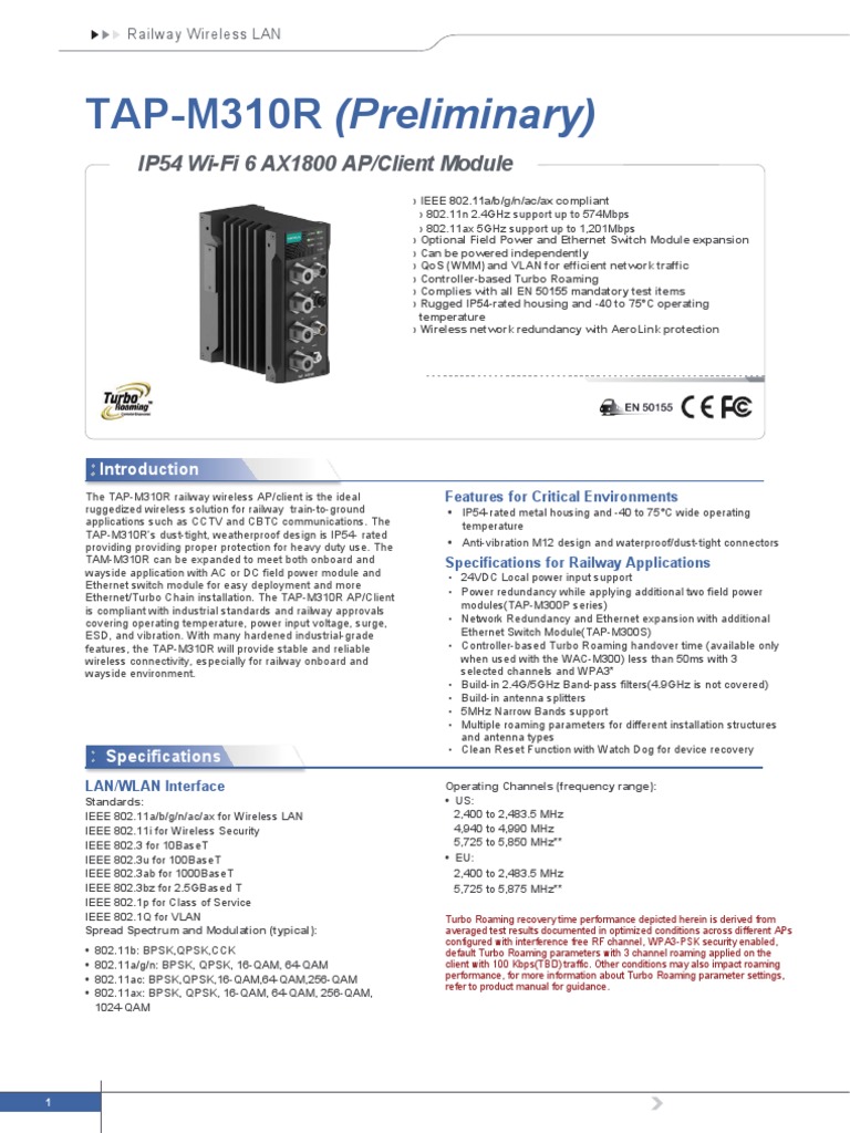 Tap-M310r 20230216 1 | PDF | Ieee 802.11 | Wireless Lan