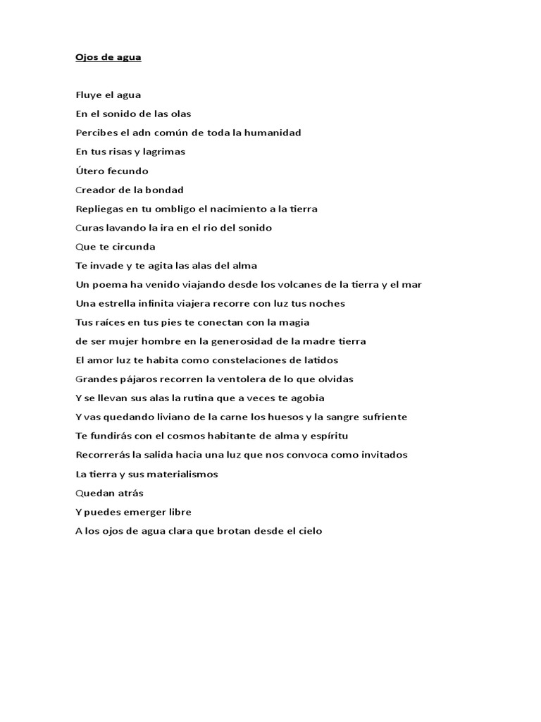 Ojos de Agua | PDF