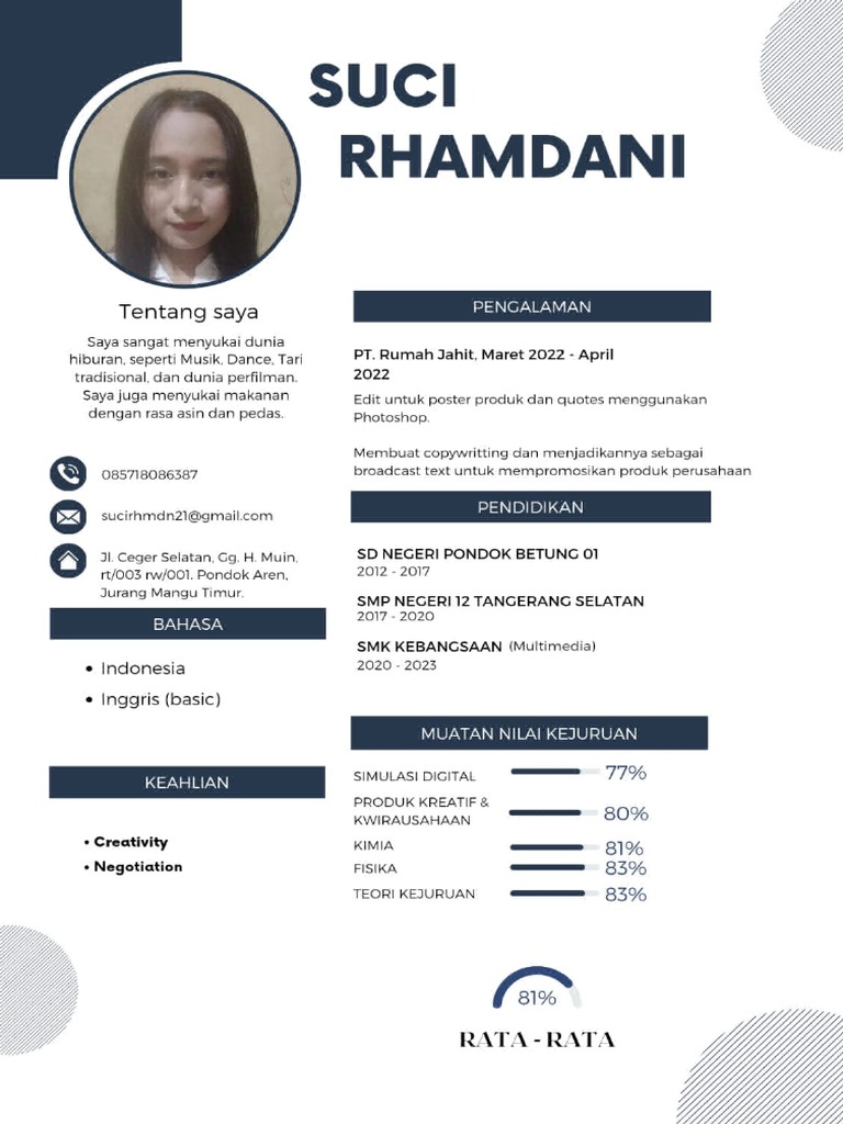 PDF CV Suci Rhamdani | PDF