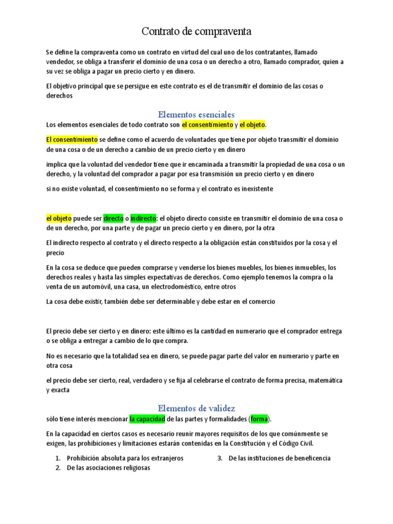 Contrato de Compraventa | PDF | Business | Derecho civil (sistema legal)