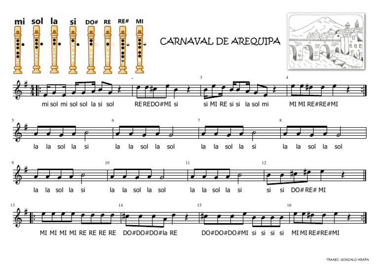 CARNAVAL DE AREQUIPA Flauta | PDF