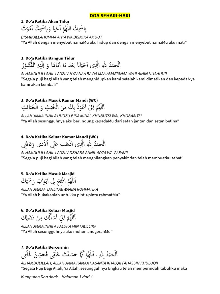 Doa Harian | PDF