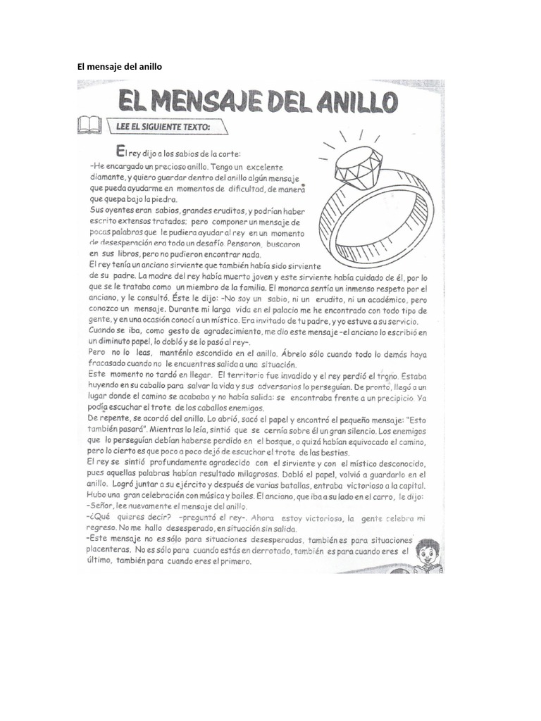 El Mensaje Del Anillo 6to | PDF
