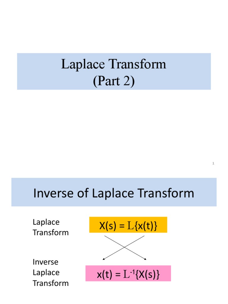 W9 - Laplace Transform (Part 2) | PDF