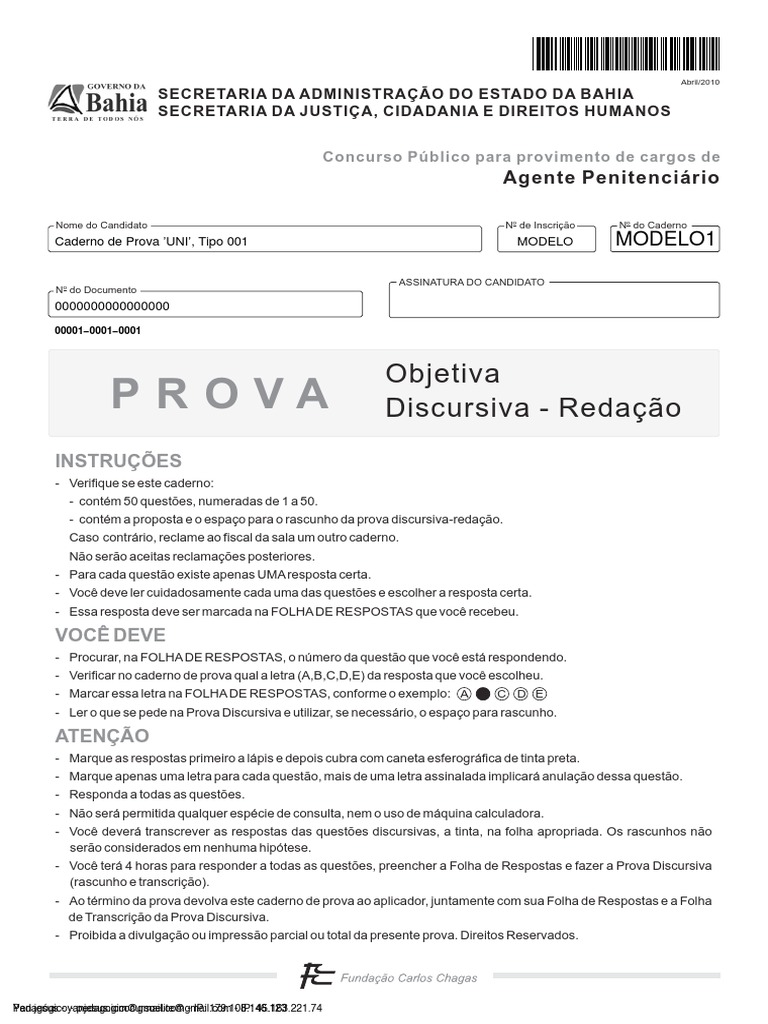 Prova 2010 | PDF