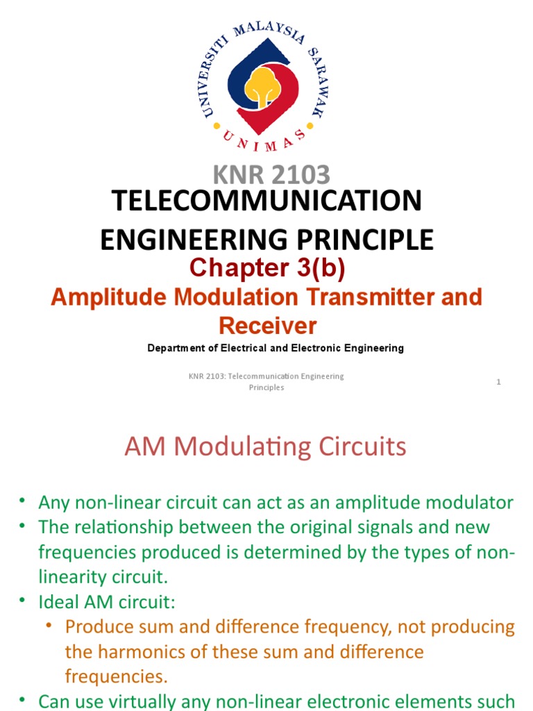 Chapter 3 B Amplitude Modulation Transmitter And Receiver Pdf