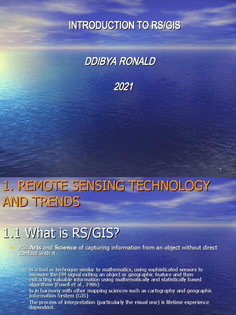 Remote - Sensing Leture Notes | PDF | Electromagnetic Radiation | Light