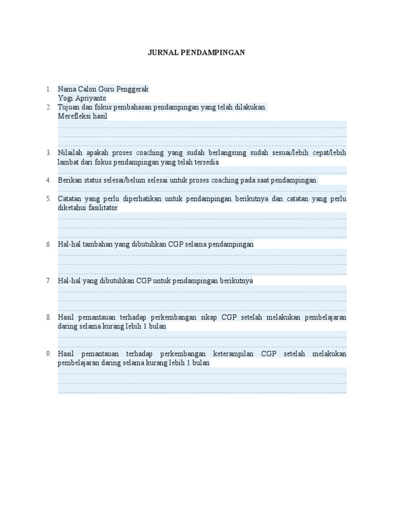 Jurnal Pendampingan Individu 3 | PDF | Bisnis