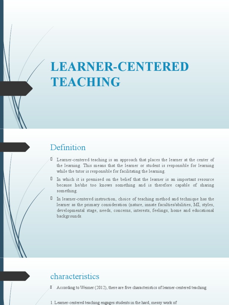 Learner Centered Teaching | PDF