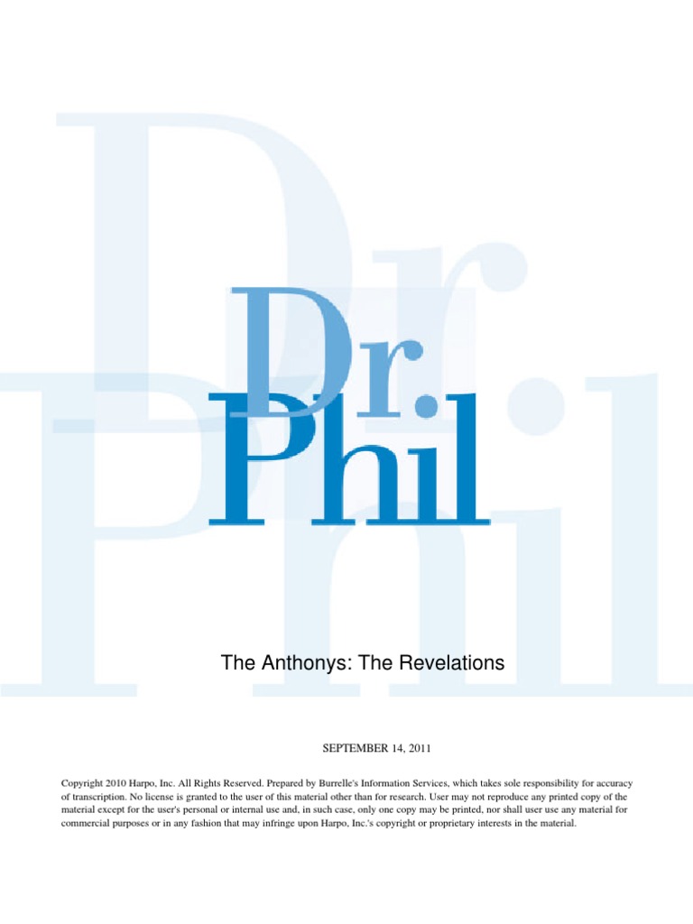Casey Anthony - Dr. Phil Interview Part 2 Transcript | Download Free PDF | Prosecution | Violence