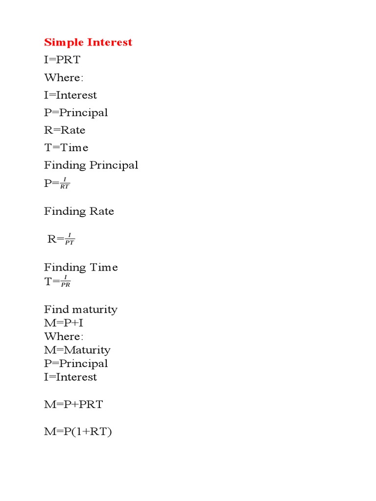 Mathematics of Investment Formula | PDF | Present Value | Interest