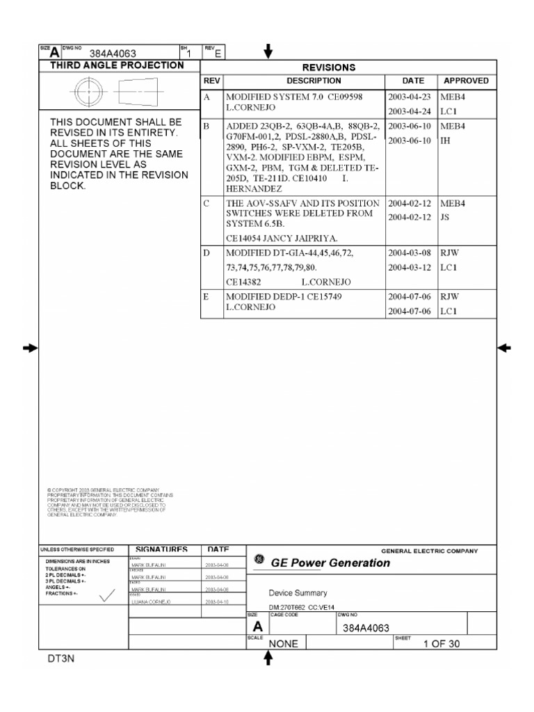 Sample Steam Turbine Device Summary | PDF