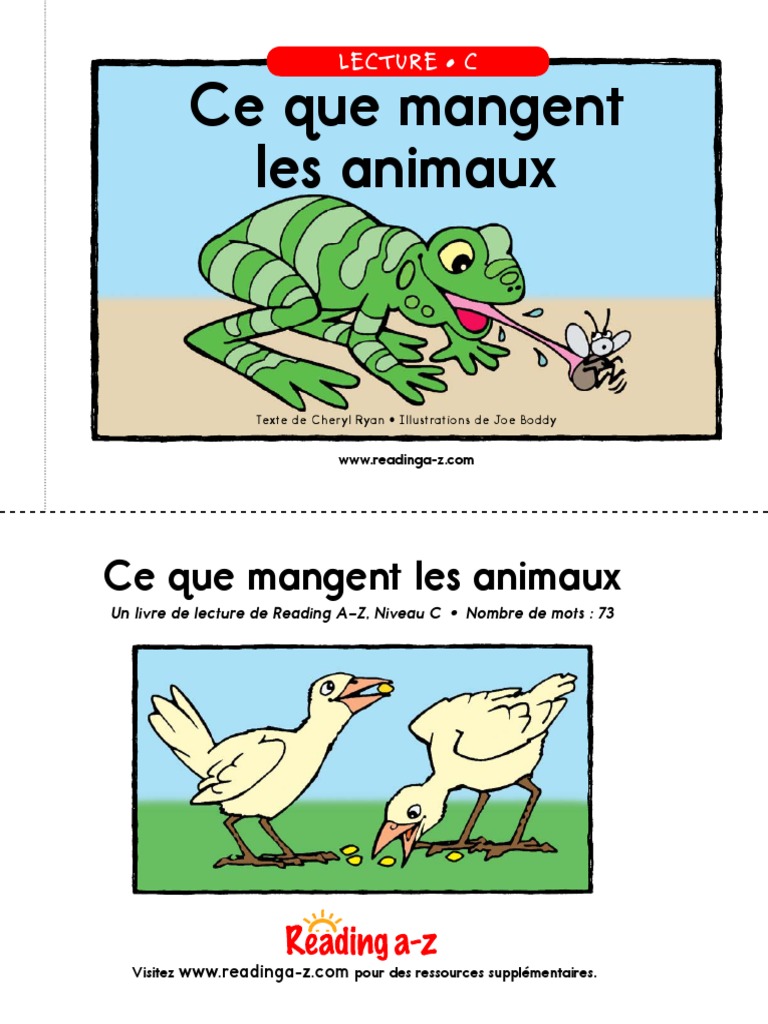 16 Ce Que Mangent Les Animaux | PDF | Arts du langage et discipline
