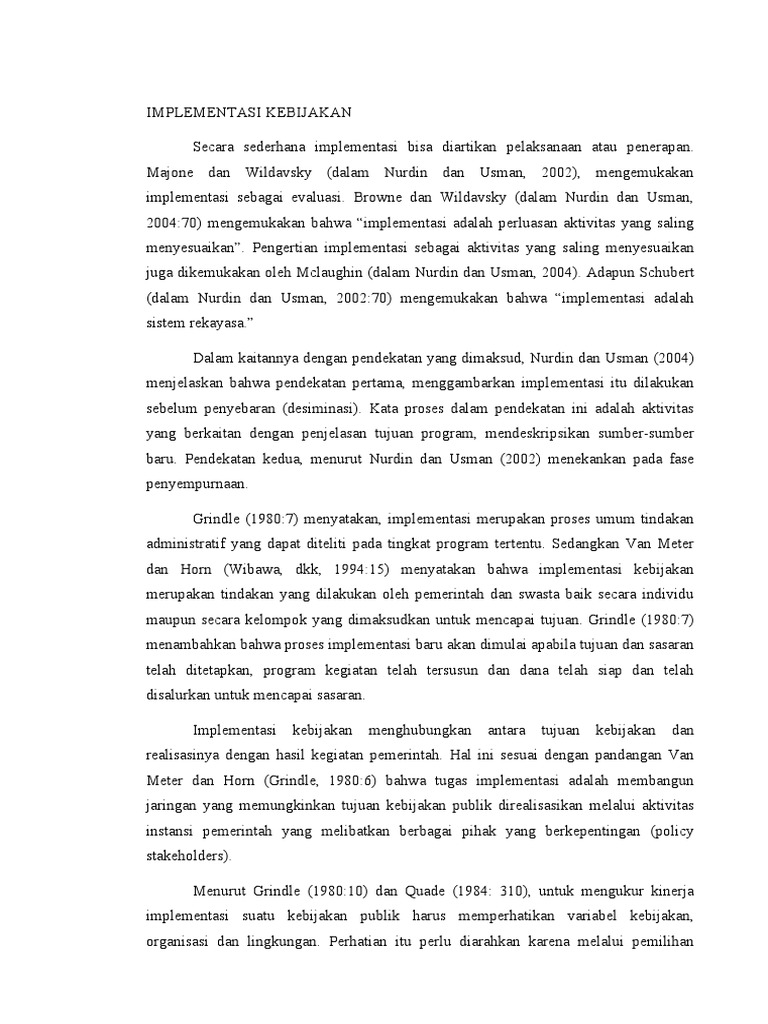 Strategi Implementasi Kebijakan Publik | PDF | Karier & Perkembangan ...