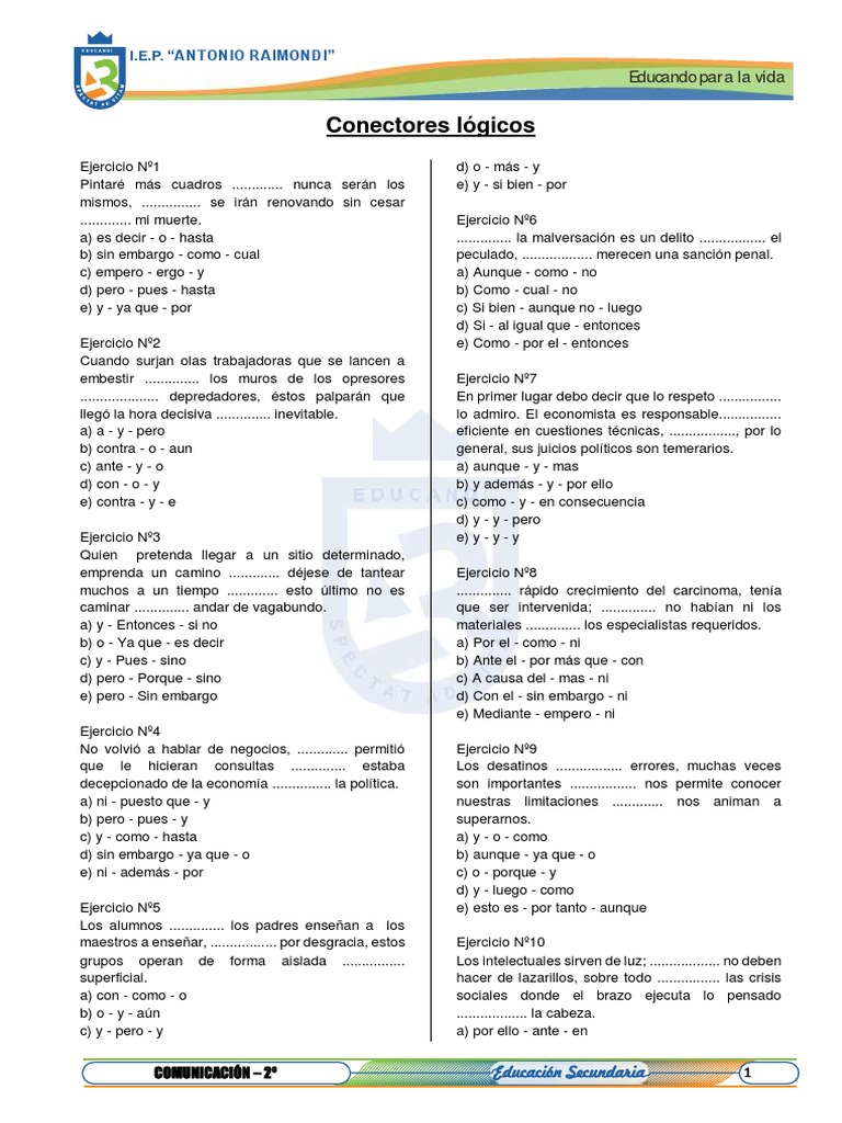 Practica - Conectores Logicos | PDF