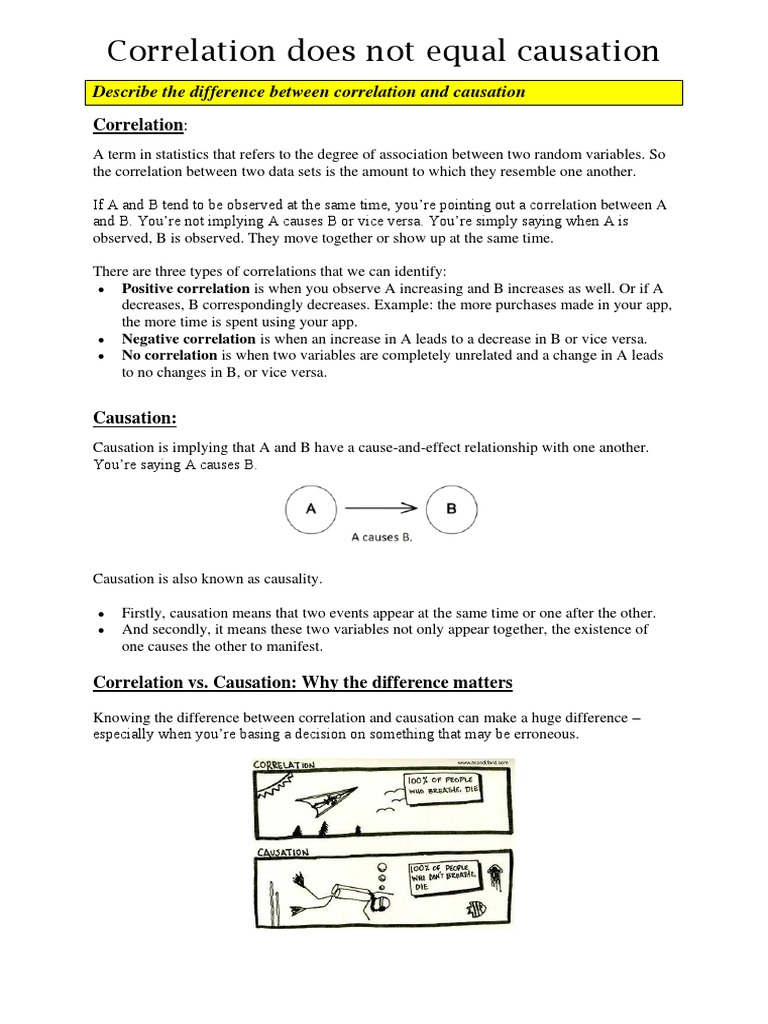 Correlation vs. Causation Explained | PDF | Causality