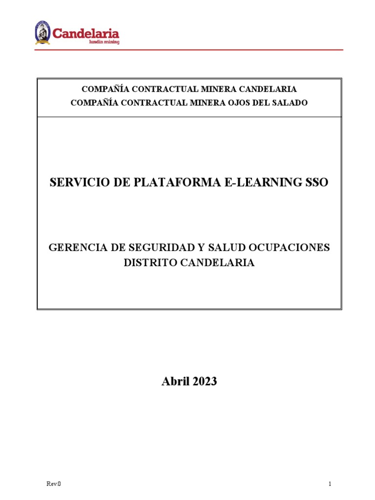 Anexo A - BBTT Servicio de Plataforma E-Learning SSO (1) (Reparado) | PDF
