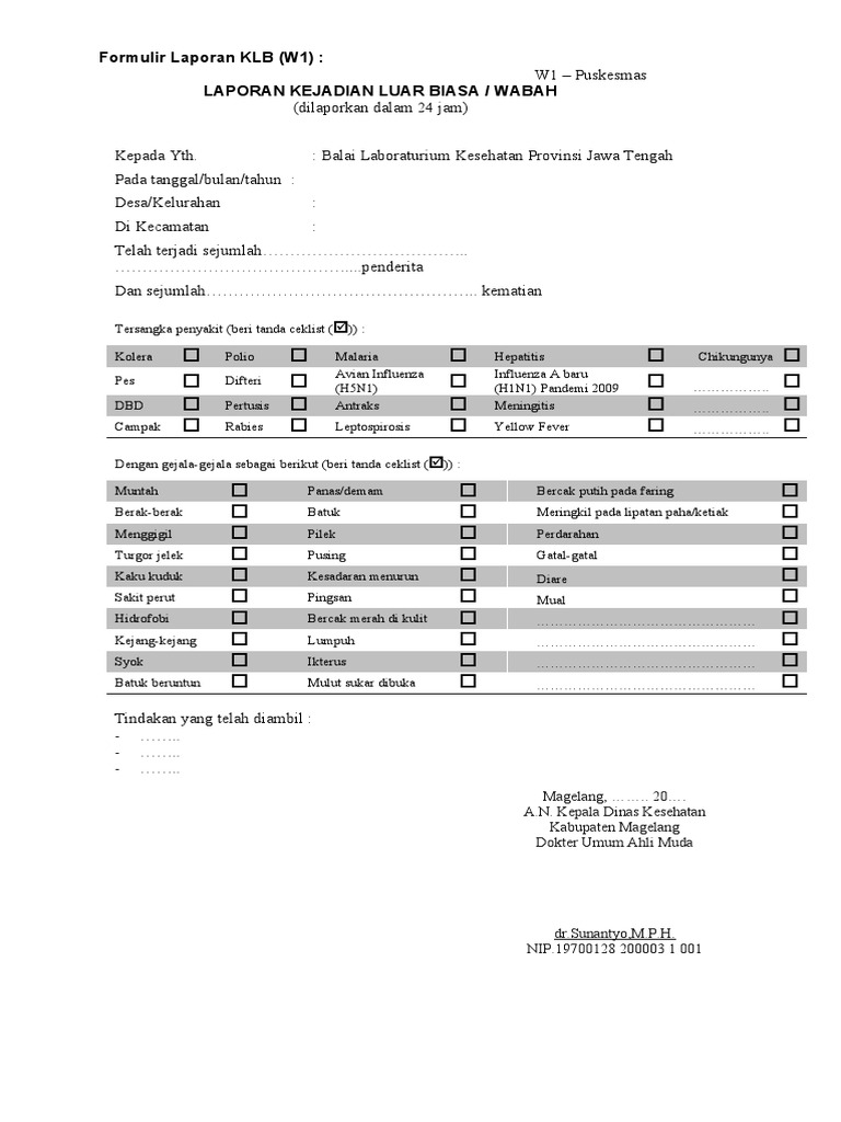 Form W1 Dinkes | PDF
