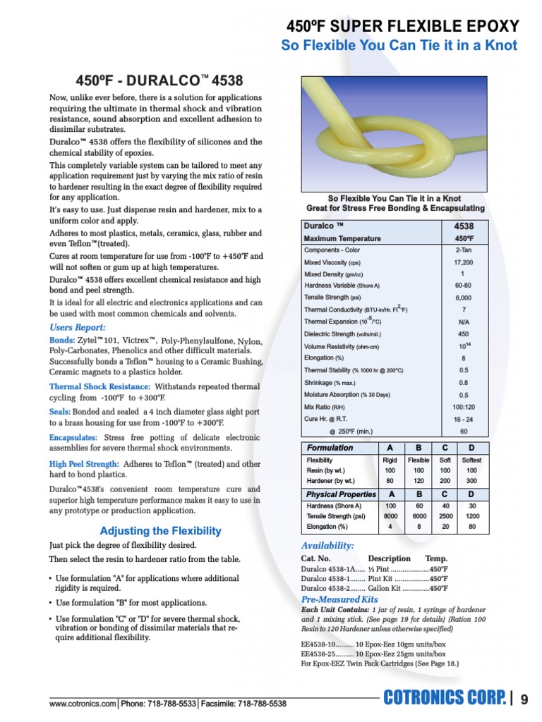 450ºF - DURALCO 4538: 450ºf Super Flexible Epoxy | PDF