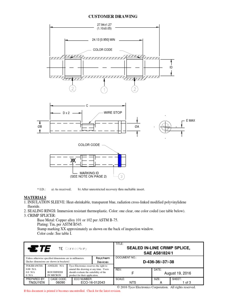 TE - Connectivity 650074 000 Technical - Drawing | PDF
