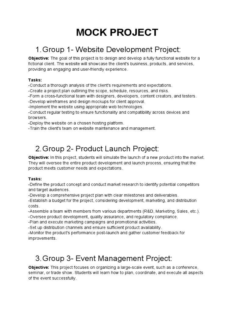 Mock Project | PDF | Business