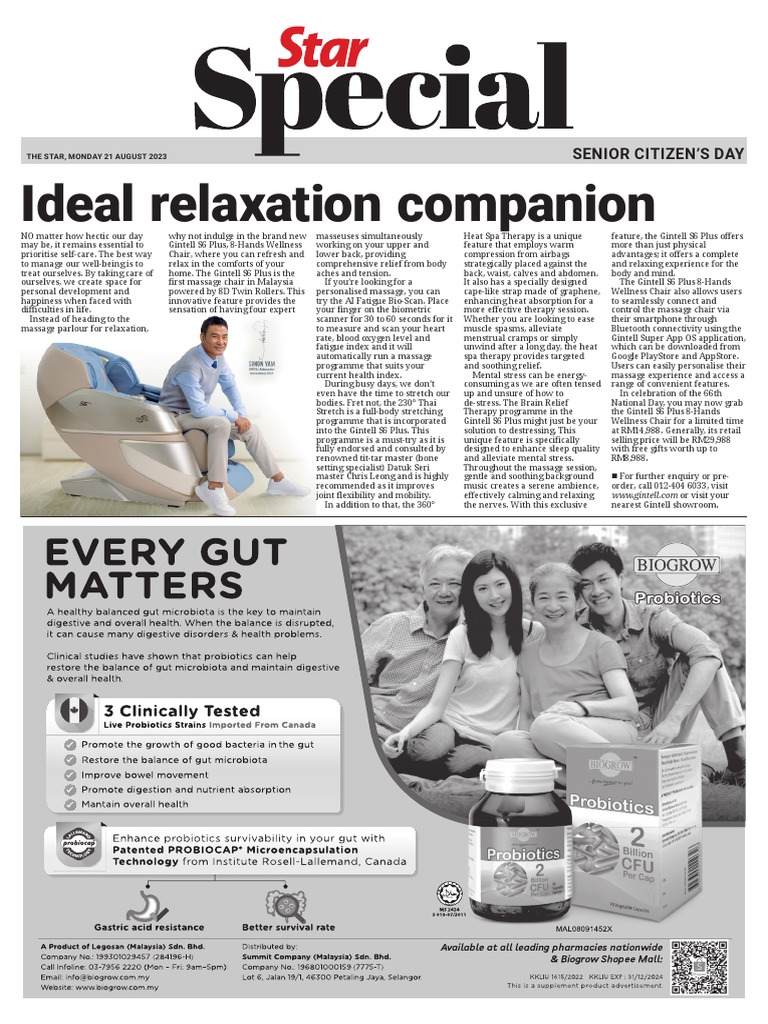 Gintell S6 Plus: Ultimate Wellness Chair | PDF | Chronic Obstructive ...