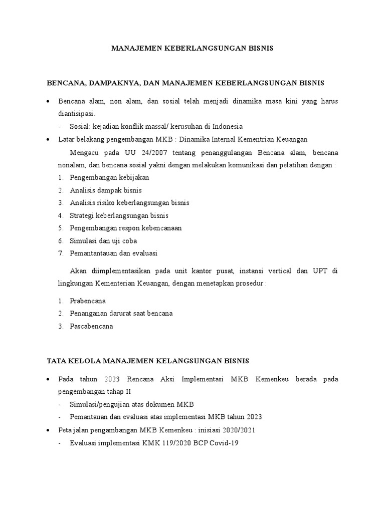 MKB Resume Aktualisasi | PDF | Bisnis