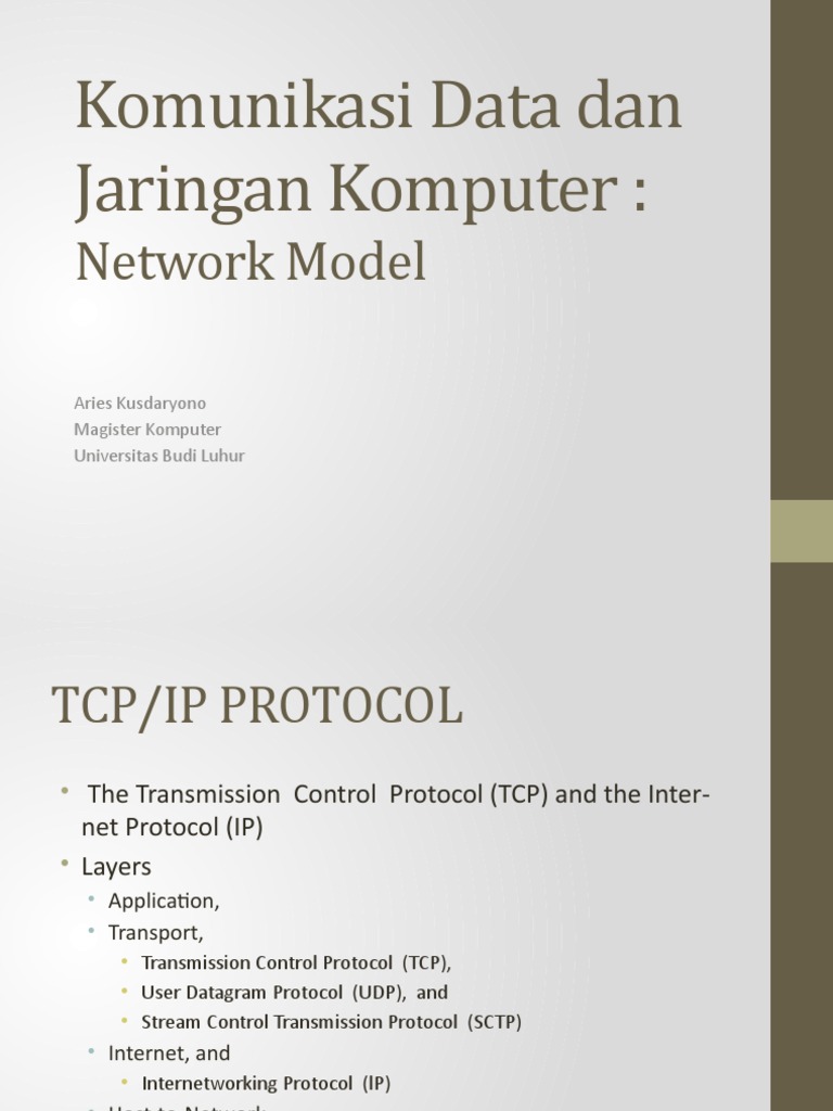 Komunikasi Data Dan Jaringan Komputer - Pertemuan 4 | PDF | Internet Protocols | Internet ...