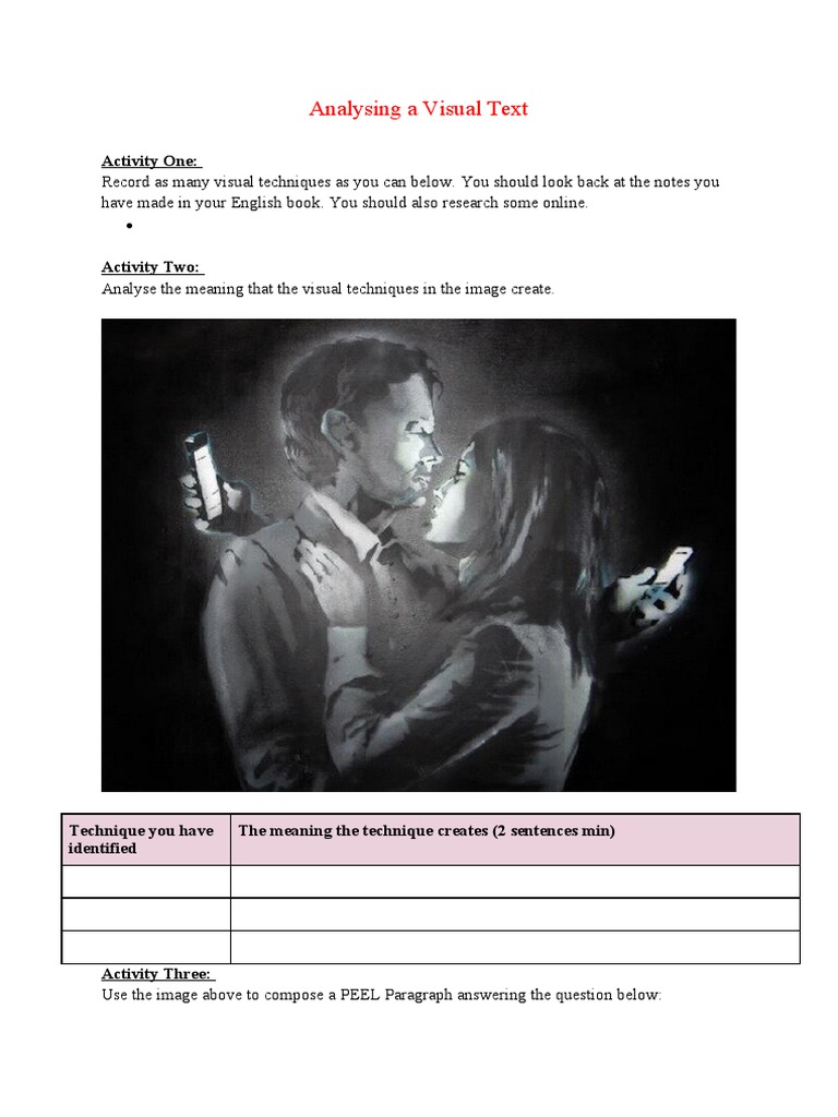 Analysing A Visual Text - Technology | PDF | Career & Growth