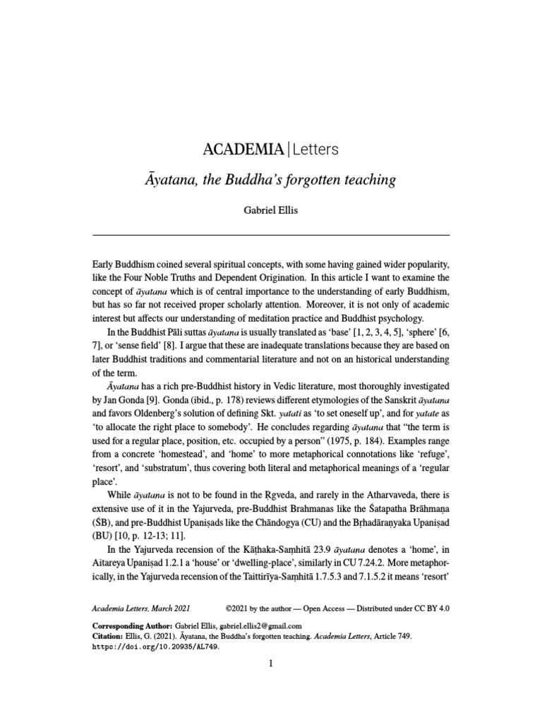 Ayatana The Buddhas Forgotten Teaching | PDF | Buddhist Meditation | Āstika