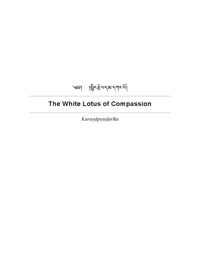 Toh112 84000 The White Lotus of Compassion | PDF | Bodhisattva | Buddhahood