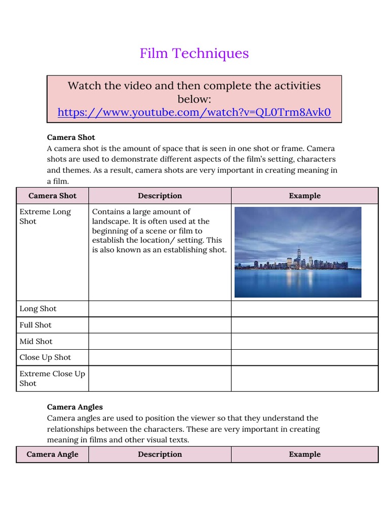 Film Techniques | PDF